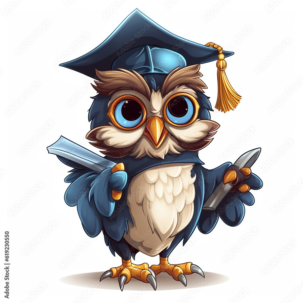 Cute and sweet owl school learning symbol vector file Stock ...