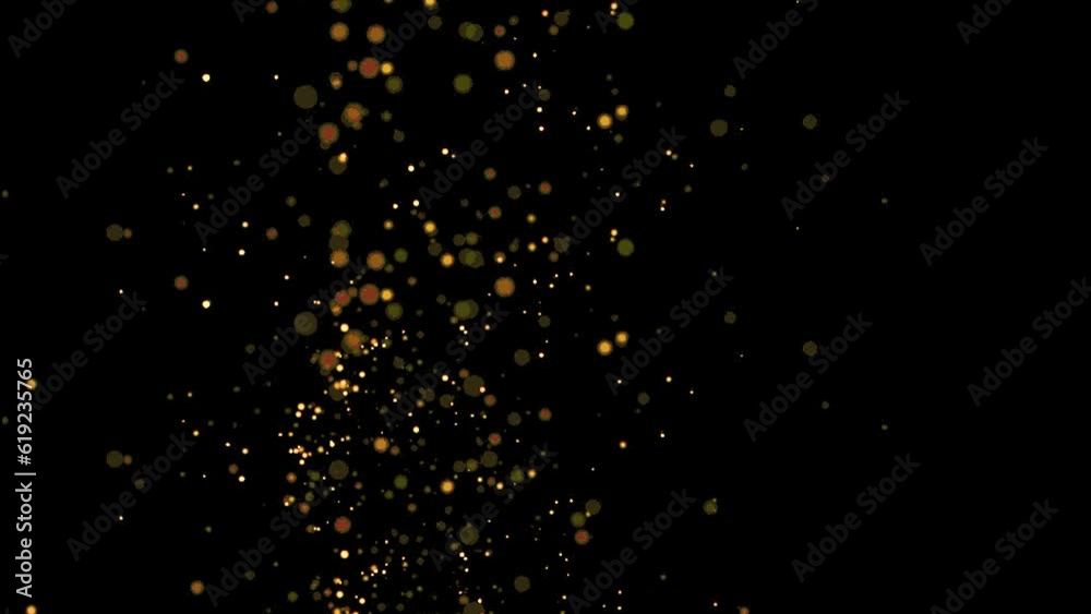 gold particles abstract background with shining golden floor particles ...