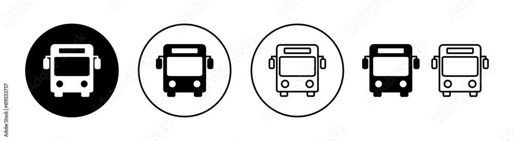 Bus icon set for web and mobile app. bus sign and symbol. transport ...