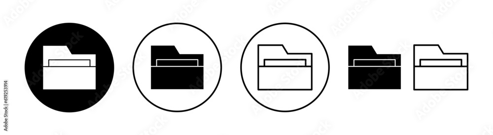 Folder icon set for web and mobile app. folder sign and symbol Stock ...