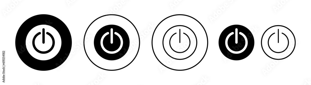 Power icon set for web and mobile app. Power Switch sign and symbol ...