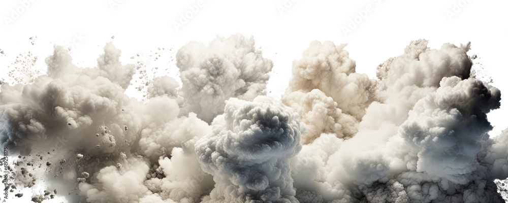 A smoke explosion isolated on transparent background - Generative AI ...