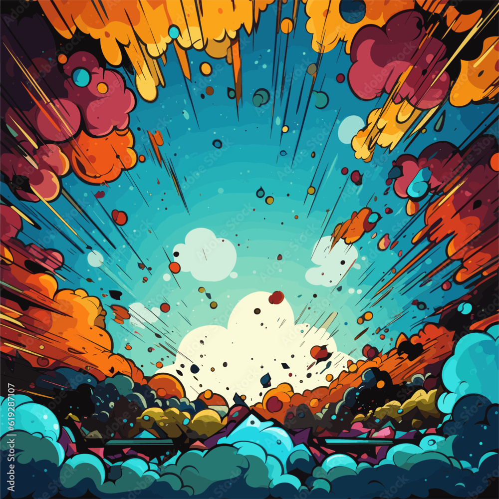 Abstract Comic Background vector, pop art comic background illustration ...