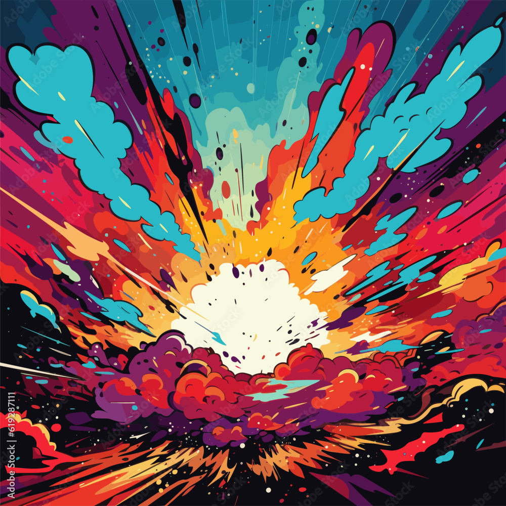 Abstract Comic Background vector, pop art comic background illustration ...