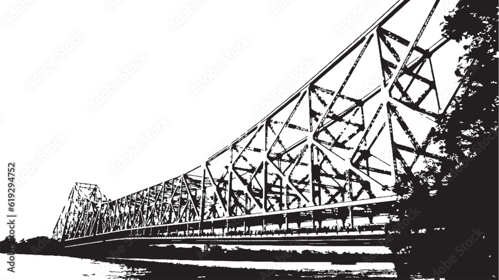 Howrah bridge, Kolkata, India Stock Vector | Adobe Stock