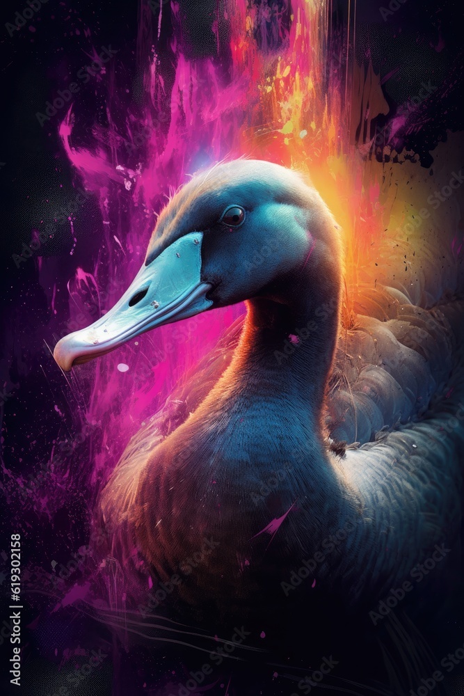 goose form and spirit through an abstract lens. dynamic and expressive ...