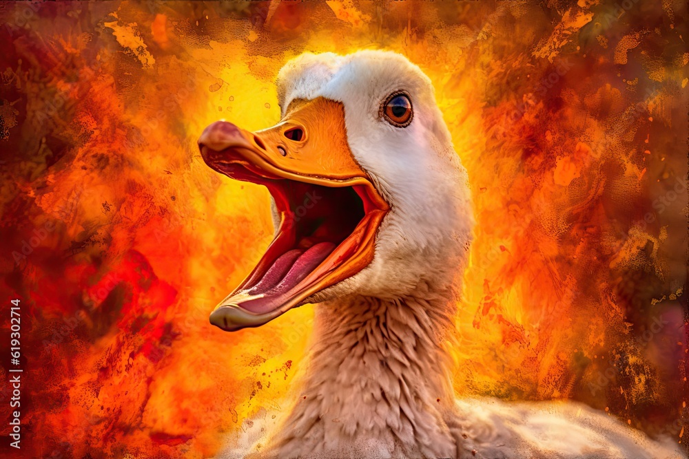 goose form and spirit through an abstract lens. dynamic and expressive ...