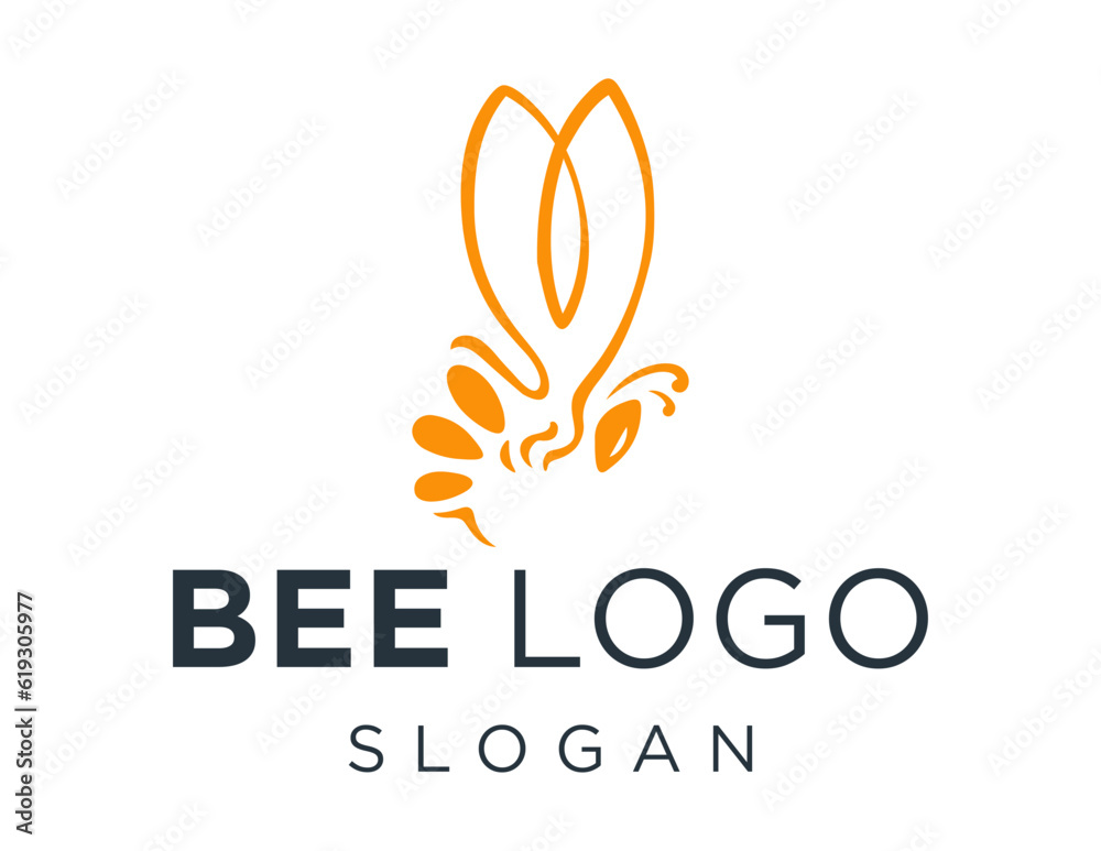Logo design about Bee on a white background. created using the ...