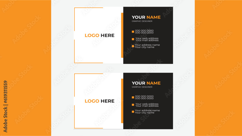 Modern Business card Design Template.Modern Creative And Clean Business ...