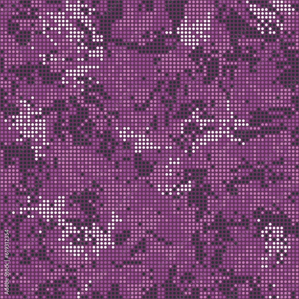 Halftone digital vinous camouflage. LED screen pattern in maroon tones ...
