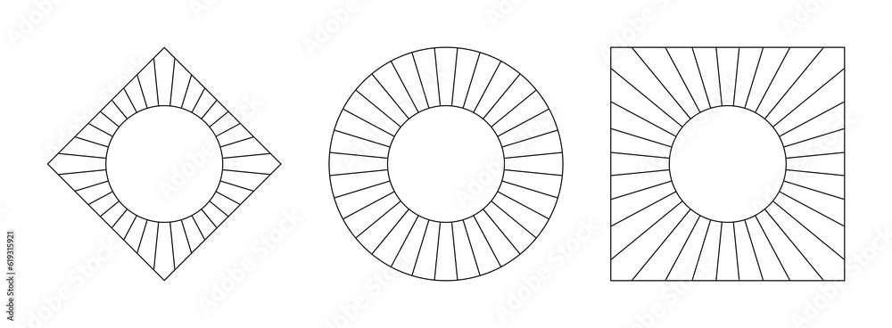 rising sun flag outline set. PNG Stock Illustration | Adobe Stock