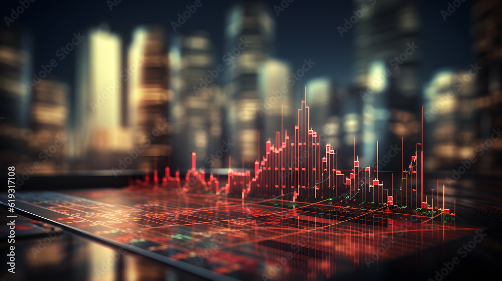 visual representation of a red arrow graph signifies the decline in the ...