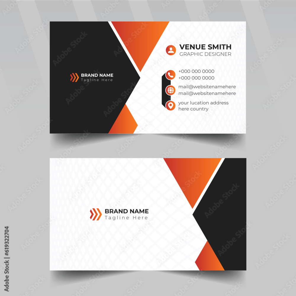 corporate business card template design or creative Visiting card ...