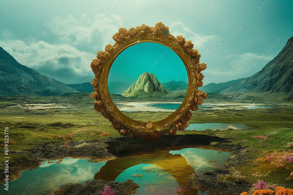 States of mind, landscape concept, graphic resources. Aesthetic and ...