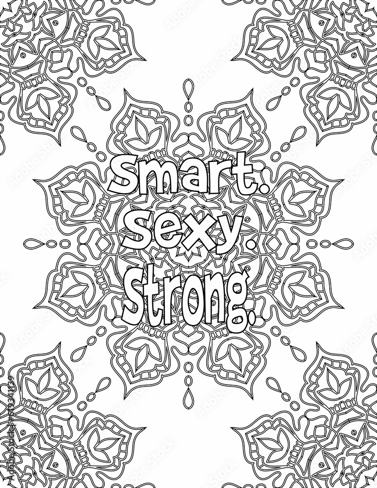 Printable Growth Mindset Coloring sheet , Mandala Coloring sheet for ...