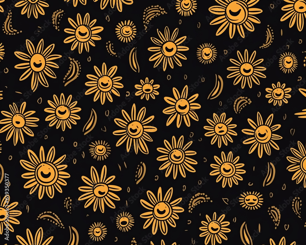 Sunflower Wallpaper & Floral Patterns, Botanical Backgrounds, creative ...