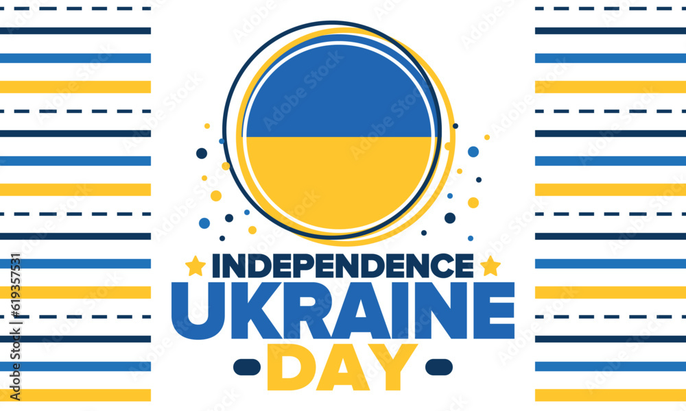 Ukraine Independence Day. National happy holiday, celebrated annual in ...