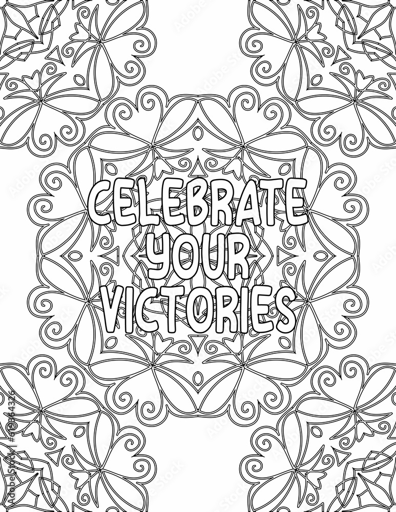 Positive Affirmation Coloring sheet , Mandala Coloring Pages for Self ...
