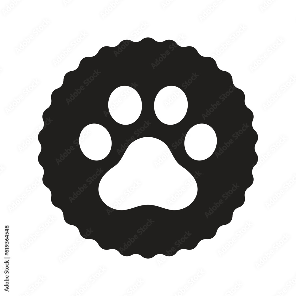 dog paw icon vector bear footprint cat kitten pet foot logo puppy ...
