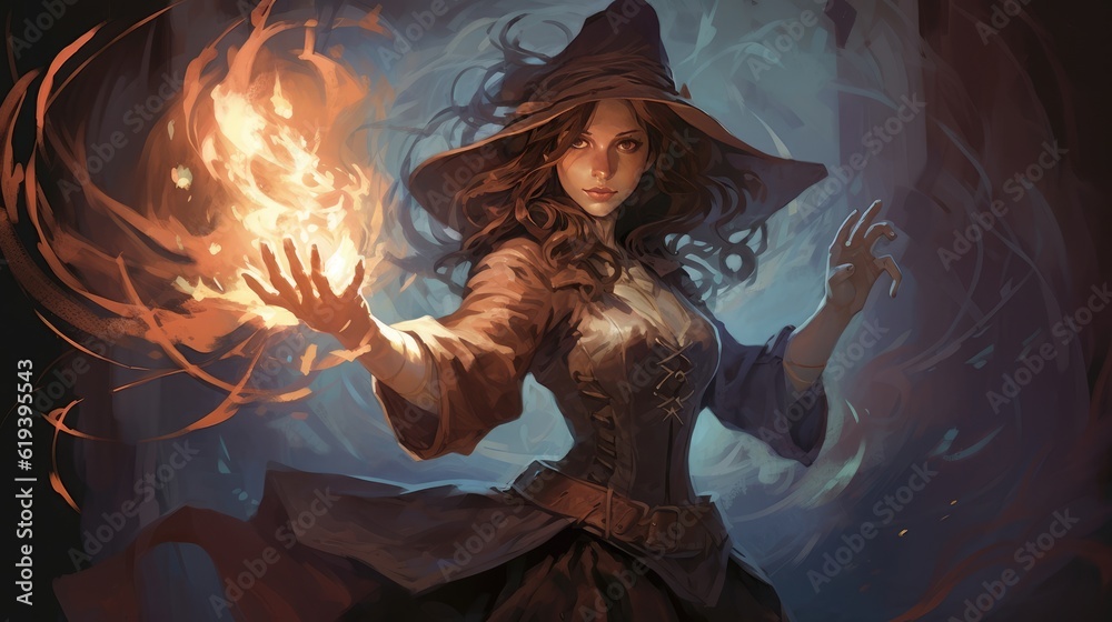 Sorceress casting a spell, Good Witch, Concept Art, Digital ...