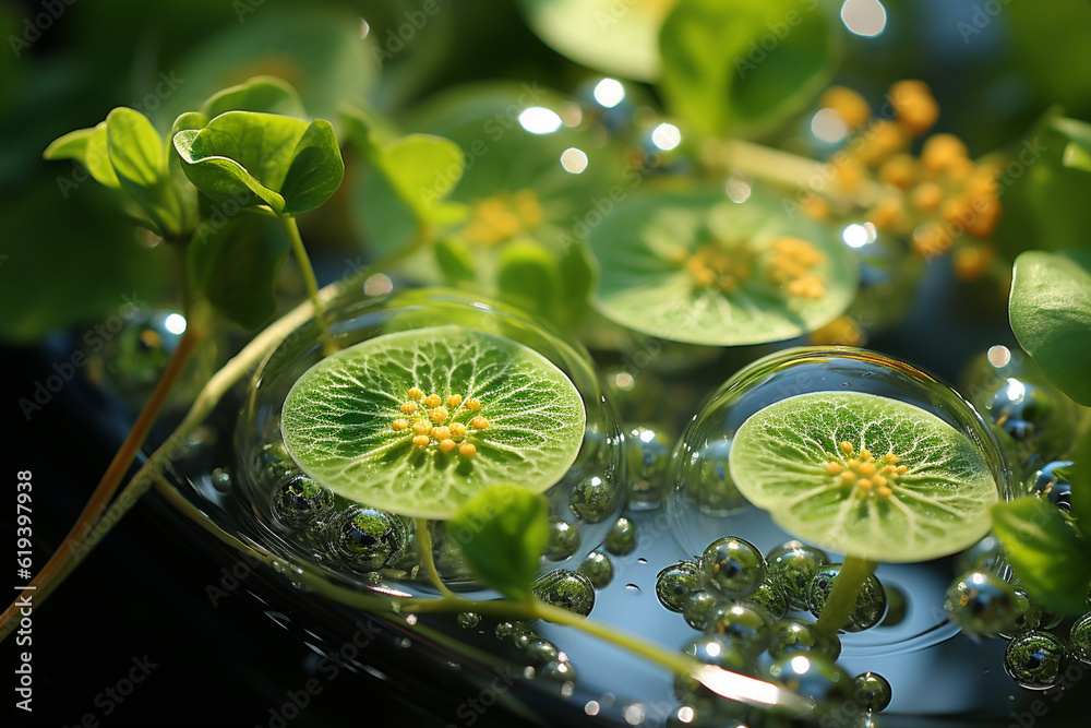 Detailed image of a plant cell with cell wall and chloroplasts ...