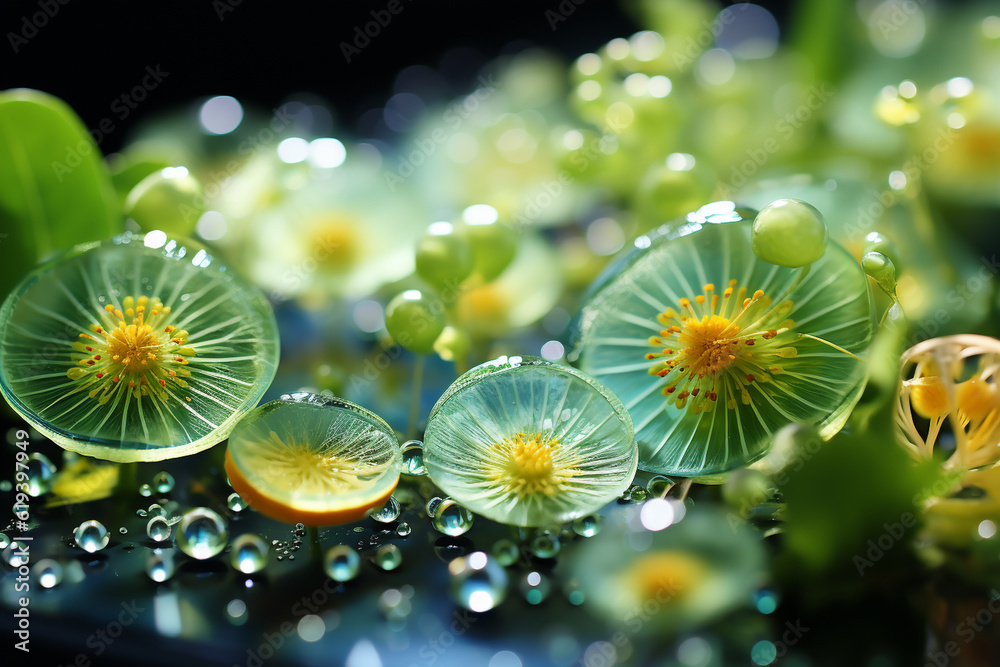 Detailed image of a plant cell with cell wall and chloroplasts ...