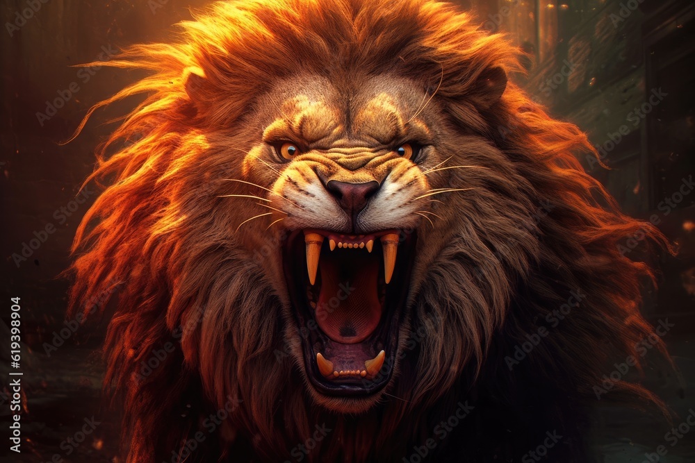A ferocious lion symbol of the Babylon empire Daniel Biblical ...