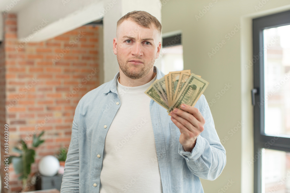 feeling sad and whiney with an unhappy look and crying. dollar ...