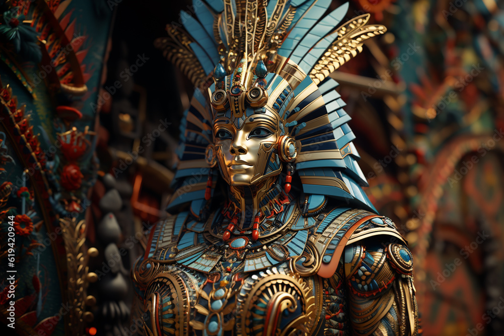 In this abstract representation, the Great Sphinx is transformed into a ...