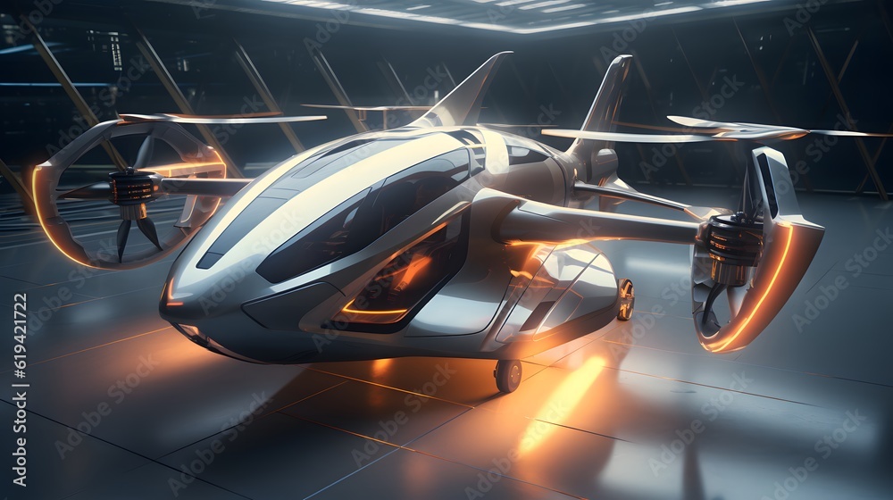 Modern futuristic helicopter concept Stock Photo | Adobe Stock