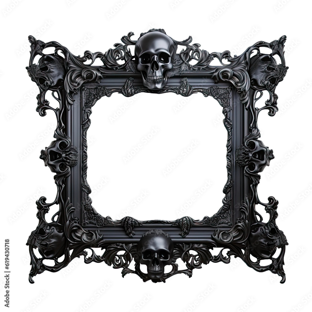 Skull frame. Skeleton head frame background. Stock Illustration | Adobe ...