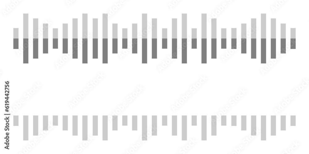 Voice wave vector icon. Sound waves. Music wave, radio signal. Voice ...