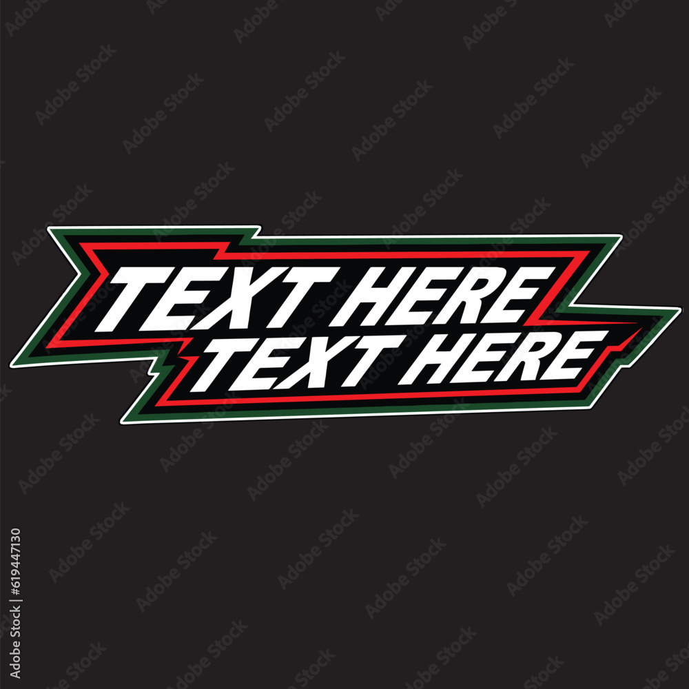 racing logo isolated in black background for business elements, screen ...