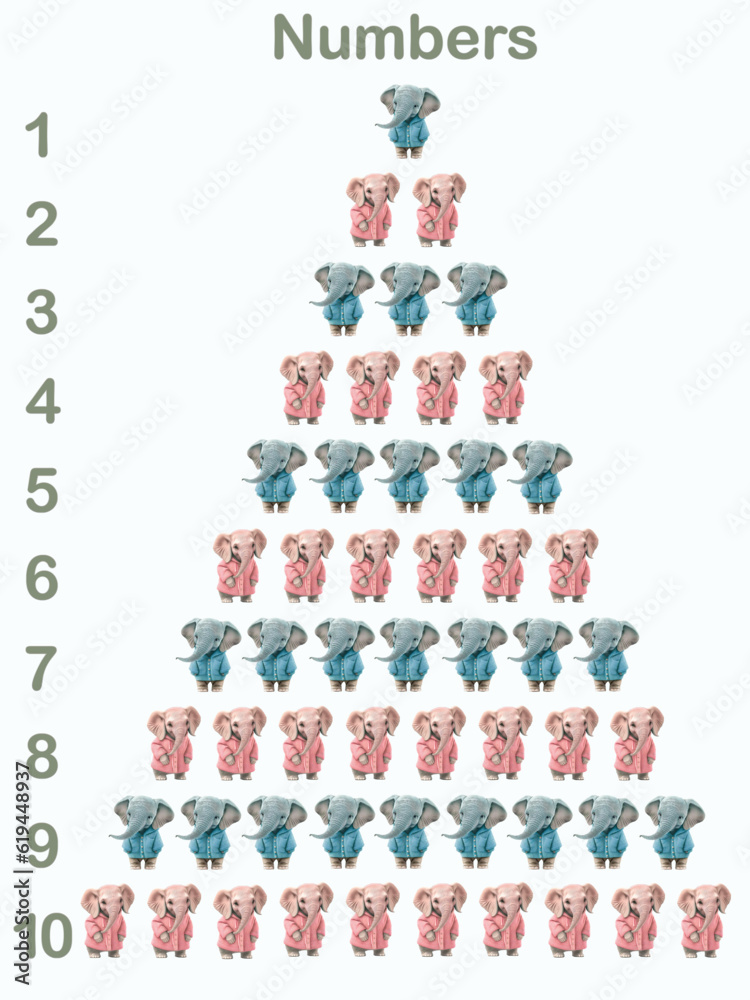 Numeracy Education artwork vector poster for children and schools Stock ...