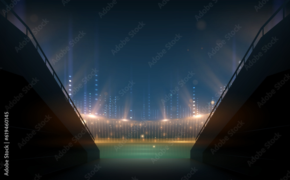 Stadium background with lights effect Stock Vector | Adobe Stock