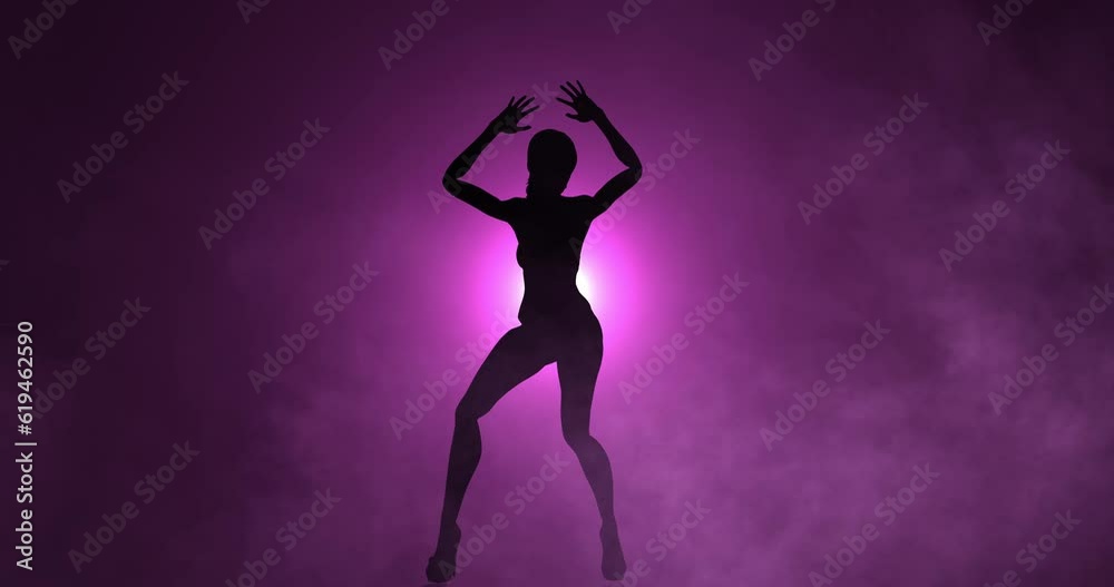 Beautiful Hot Sexy Girl Dancing On Stage Jumping And Having Fun With