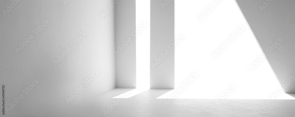 Empty room with white light shadow and floor. Empty room with Wall ...