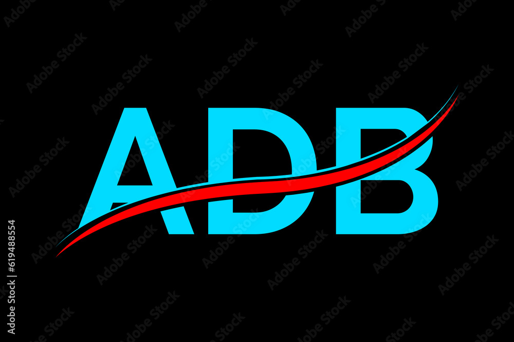 ADB logo. ADB latter logo with double line. ADB latter. ADB logo for ...