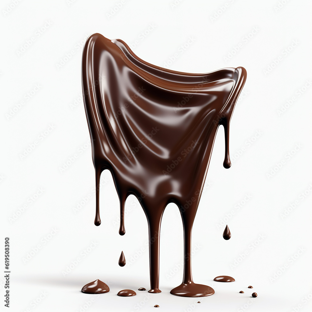 chocolate dripping on a white background Stock Photo | Adobe Stock