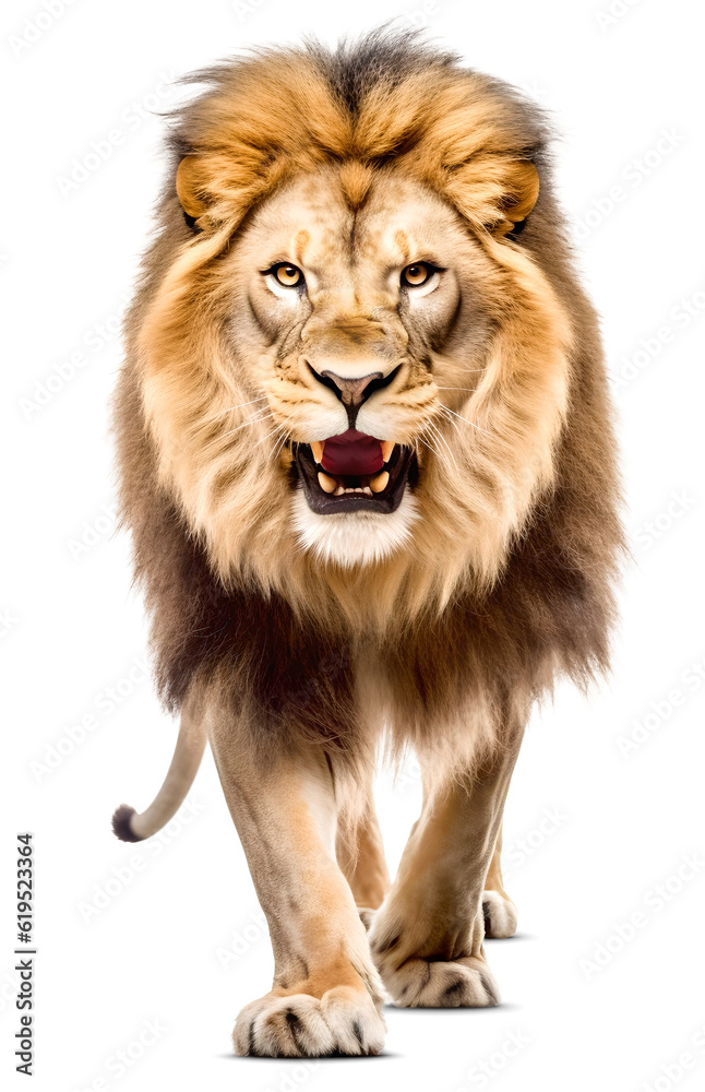 Lion, isolated on transparent background. Generative AI Stock ...