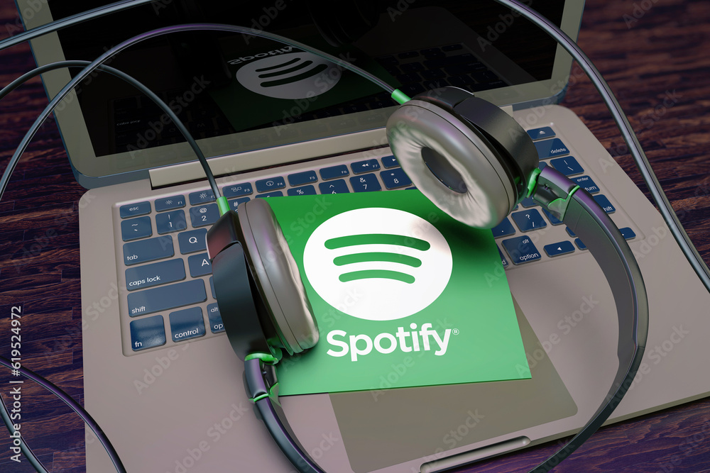 spotify, spotify logo visual design - spotify background Stock Photo ...