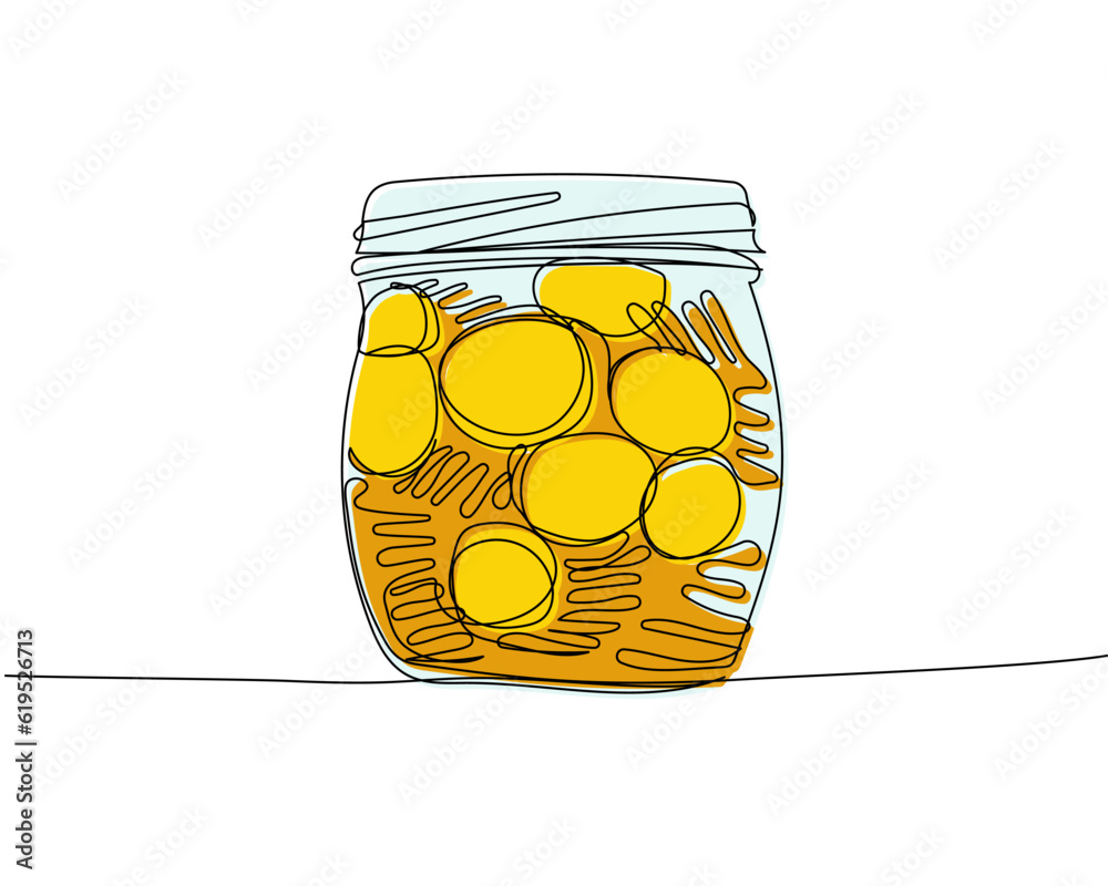 Coins in a glass jar, savings, money box, tips color, colored one line ...
