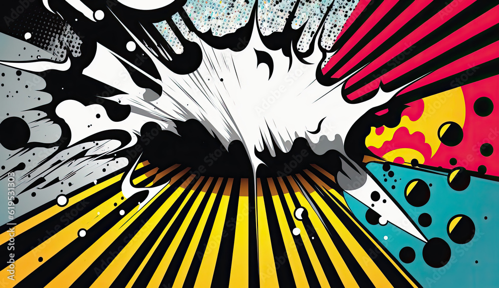 pop art abstract background wallpaper, cartoon style, BAM, WHOP, ai ...