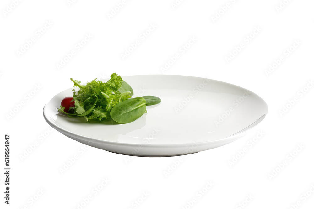 kitchen Salad plates on transparent background (PNG). Generative AI ...