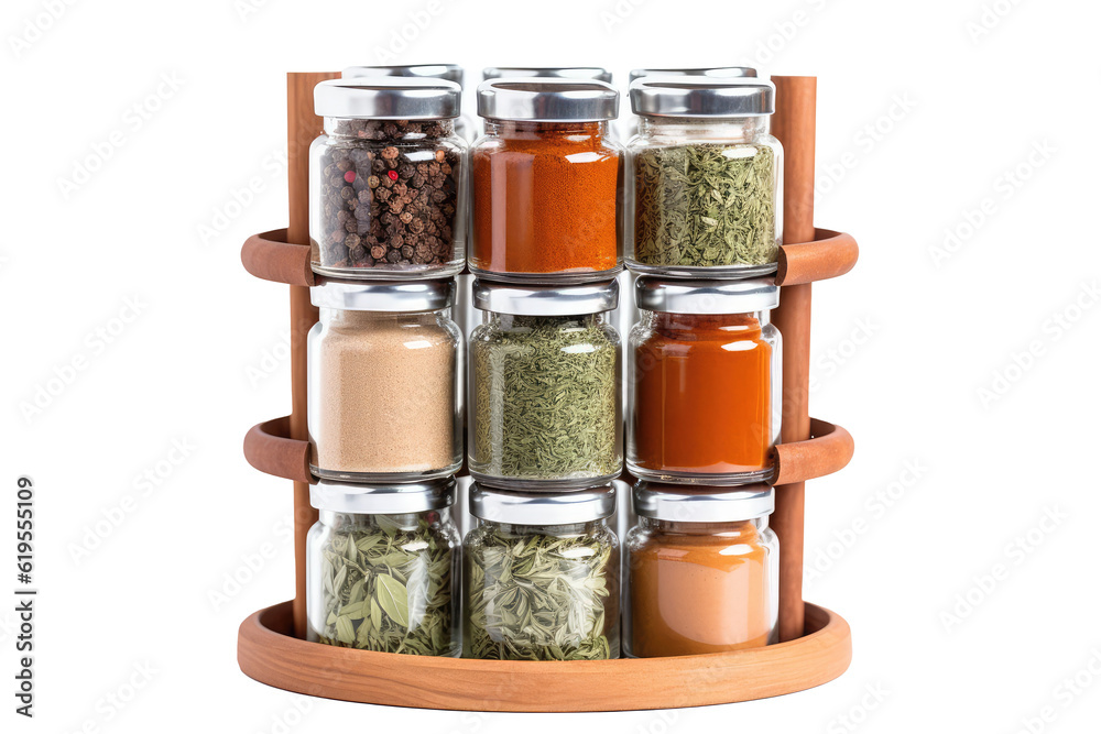 kitchen Spice rack on transparent background (PNG). Generative AI ...