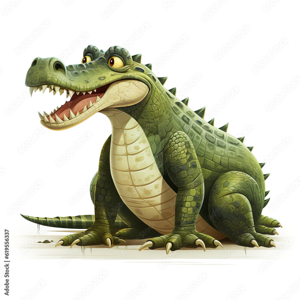 Cute crocodile aligator reptile character cartoon drawing photo ...