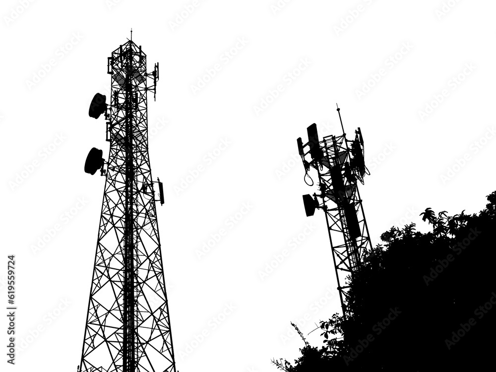 communication antenna tower. telecommunication tower with antennas ...