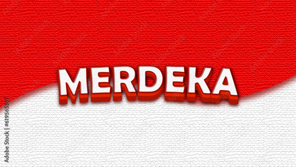 text effect indonesia merdeka merah putih Stock Vector | Adobe Stock
