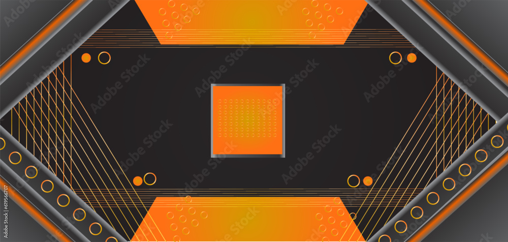 Abstract yellow background with geometric shapes. Modern design yellow ...