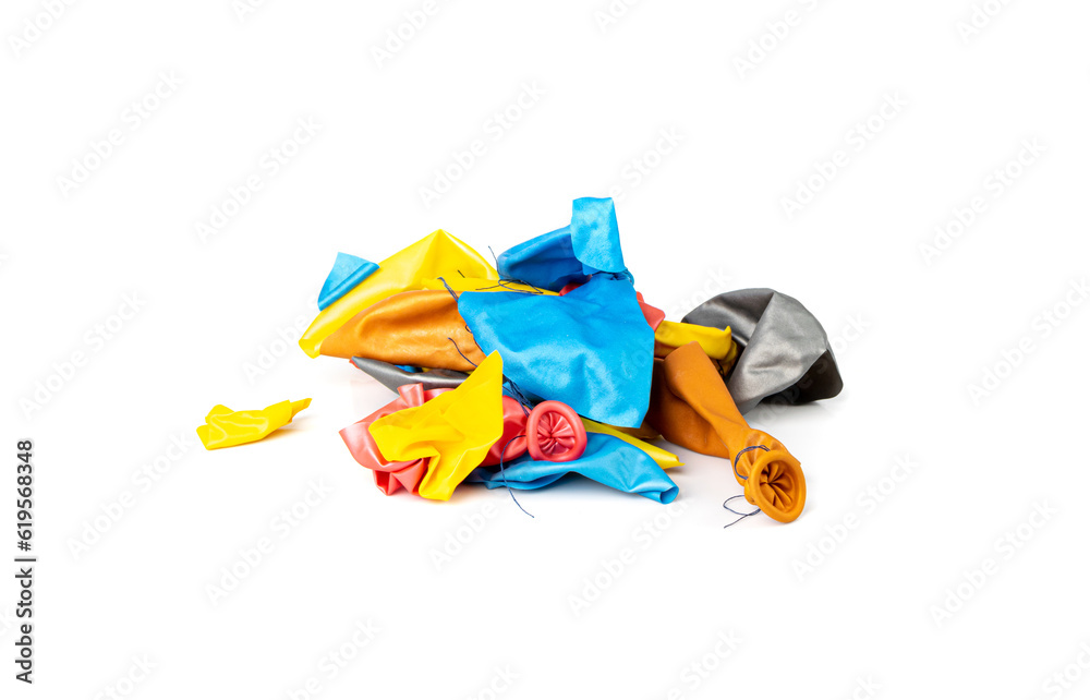 Popped Balloon Isolated, Deflated Ball, Burst Ballon, Popped Balloon on ...